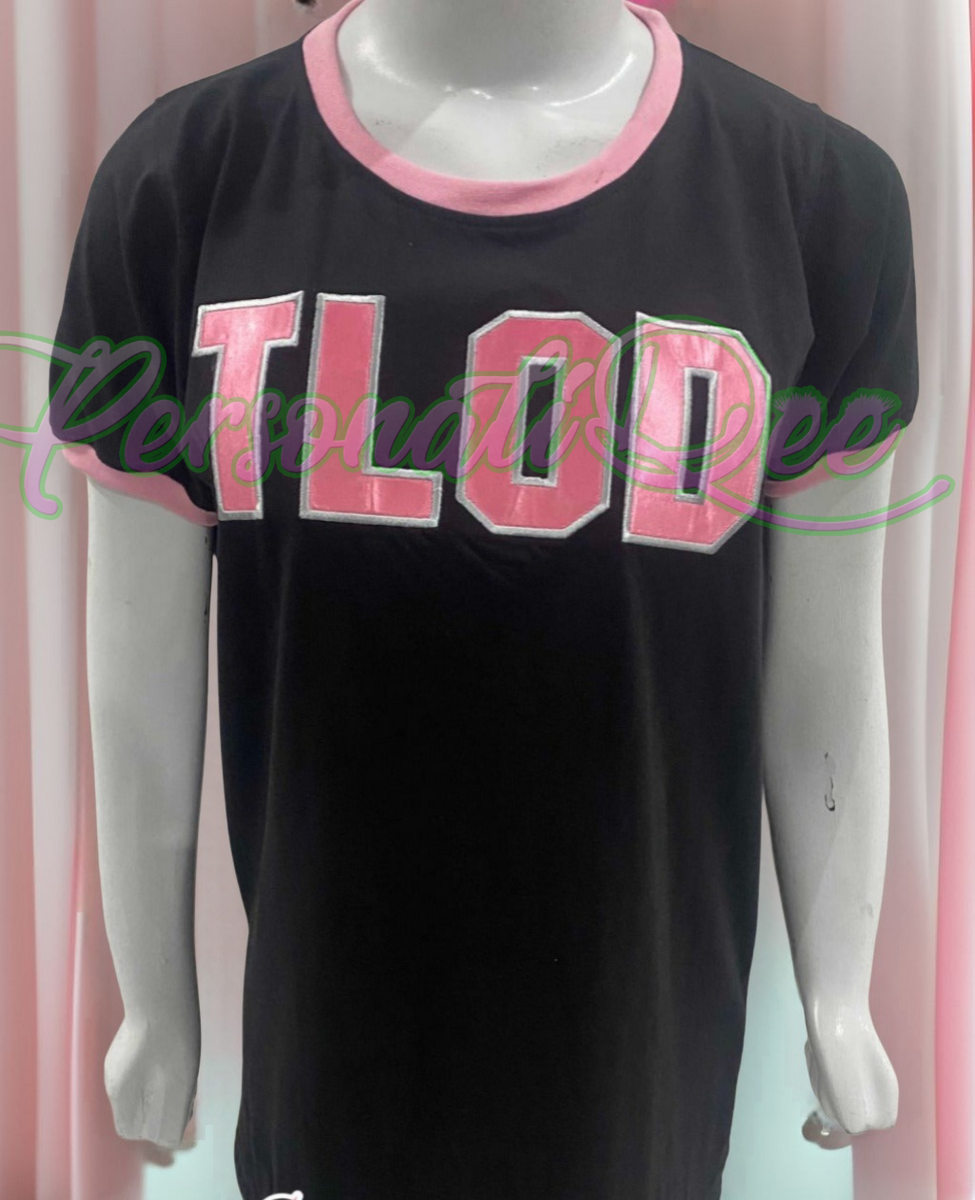 TLOD black/pink ringer t-shirt – PersonaliDee, LLC